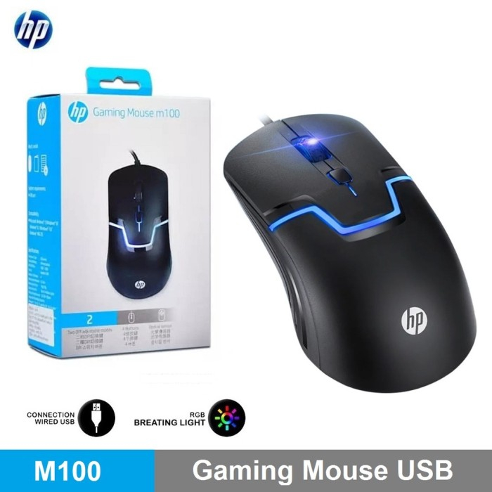Jual Mouse Gaming HP M100 MOUSE KABEL | Shopee Indonesia