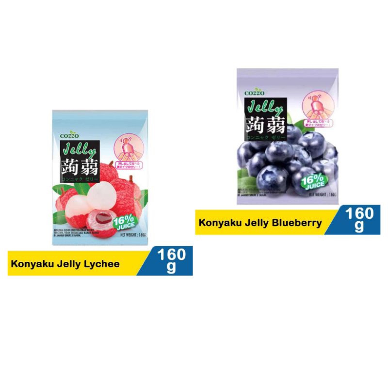 Jual Cozzo Konyaku Jelly lychee | Blueberry 160g | Shopee Indonesia