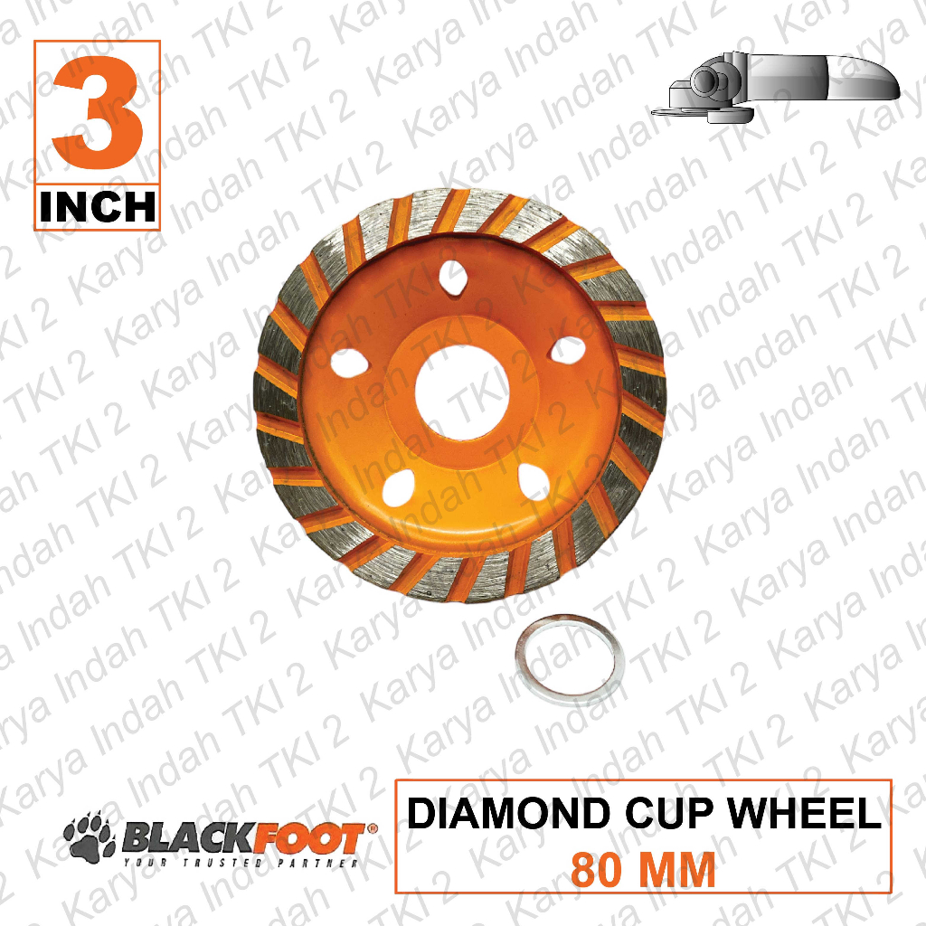 Jual Diamond Cup Wheel 3 INCH BLACKFOOT Mata Gerinda Mangkok Poles ...