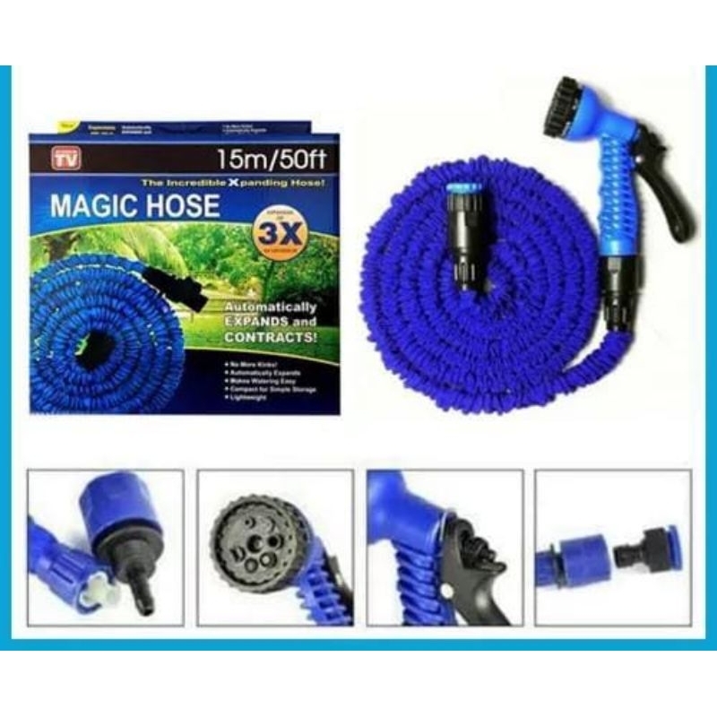Jual 15 METER SELANG AIR AJAIB ELASTIS Magic Hose 15 Meter/50 ft Alat ...