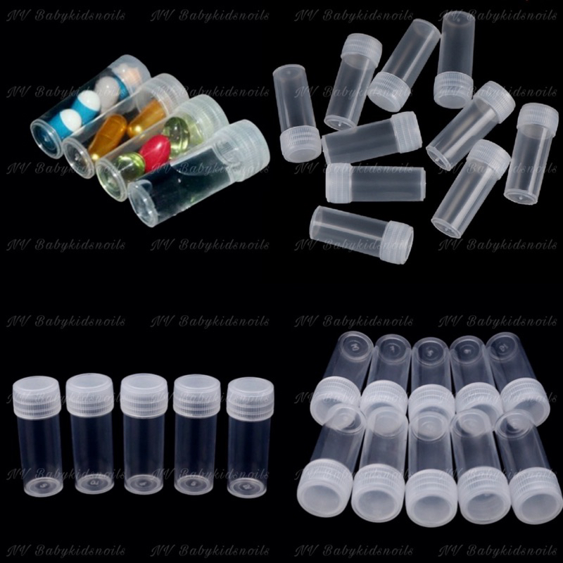 Jual Plastic Sample Bottle 5ml Test Tube Mini Small Bottles Vials ...