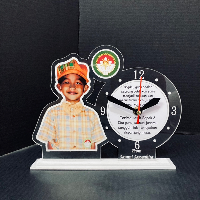 Jual Vandel Jam Duduk Untuk Wali Kelas Custom Bonus Box Kado dan Pita ...