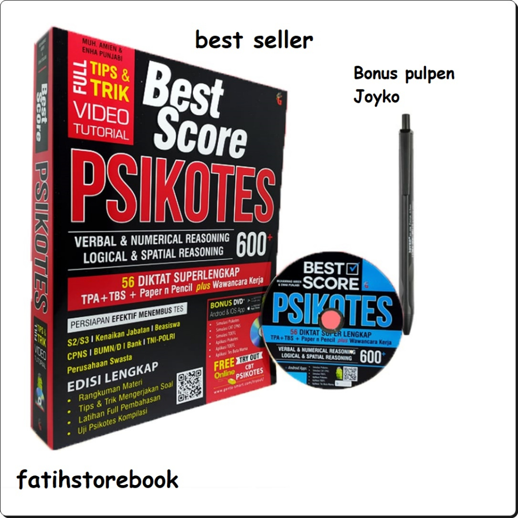 Jual BUKU TES PSIKOTES - BUKU PSIKOTES : BEST SCORE PSIKOTES 600 ...