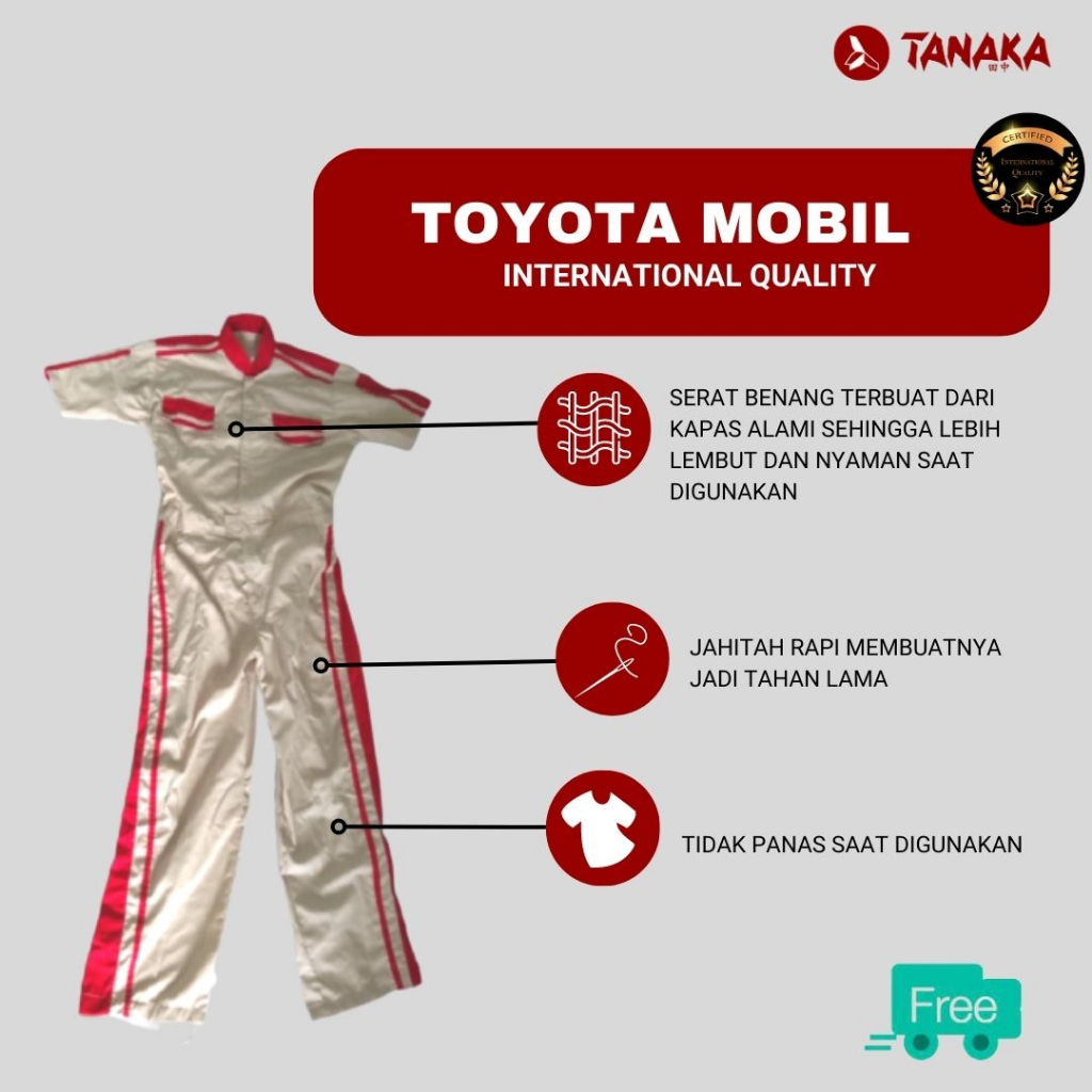 Jual Seragam Toyota Mobil / Mekanik Toyota Mobil / Seragam Mekanik ...