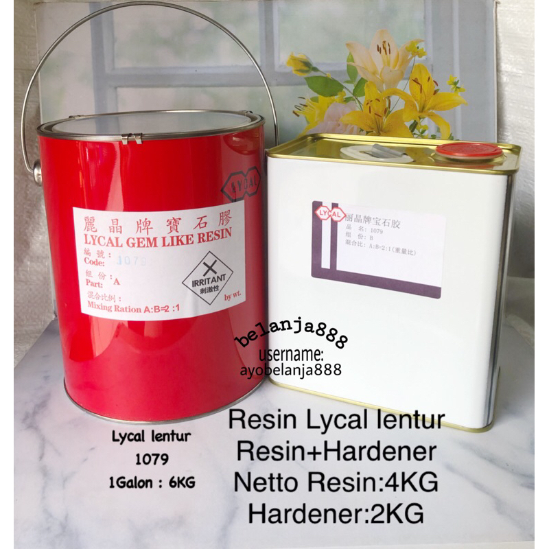 Jual Resin bening lycal lentur dengan katalis 1079 - 1set 6KG | Shopee ...