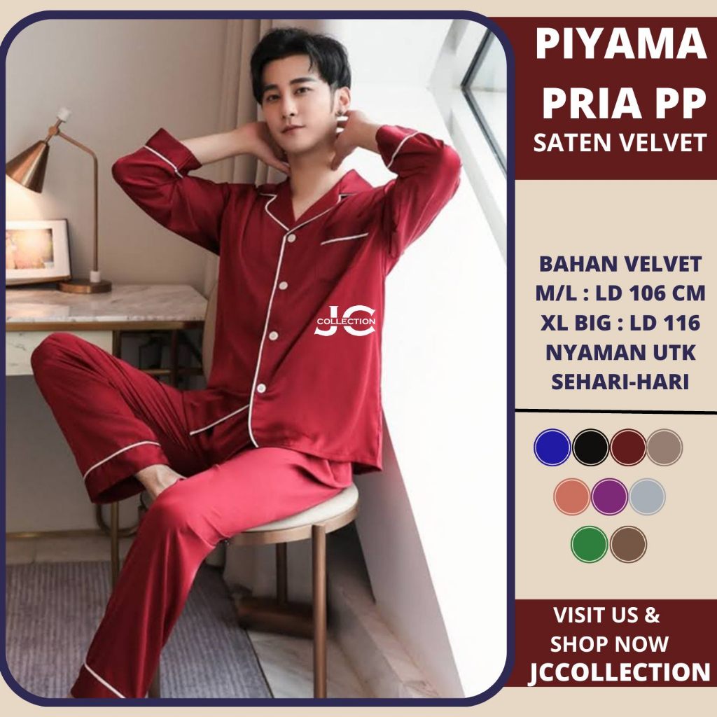 Jual Piyama Pria Lengan Panjang Big Size Pajamas Jumbo PP / Piyama ...