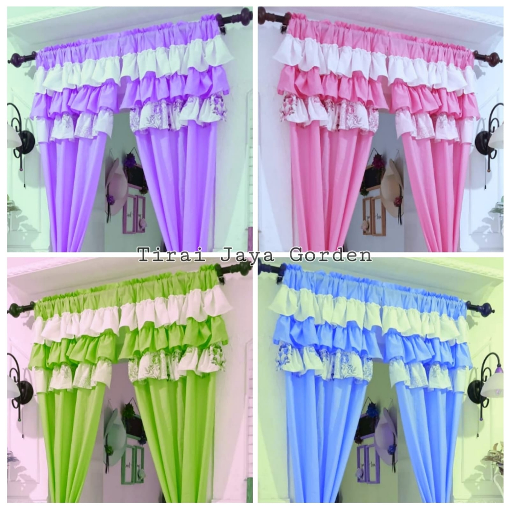 Jual Gorden Poni Rumbai Ring 10 Polos Gorden Jendela Gorden Pintu ...
