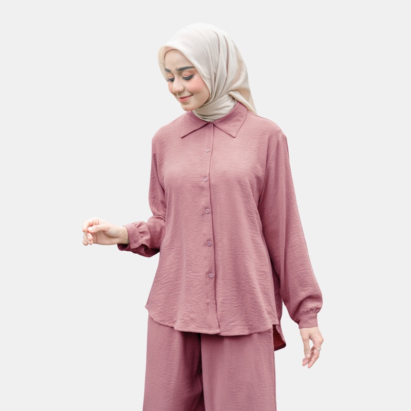 Jual (Crinkle) One Set Kemeja Crinkle Airflow Premium | Shopee Indonesia