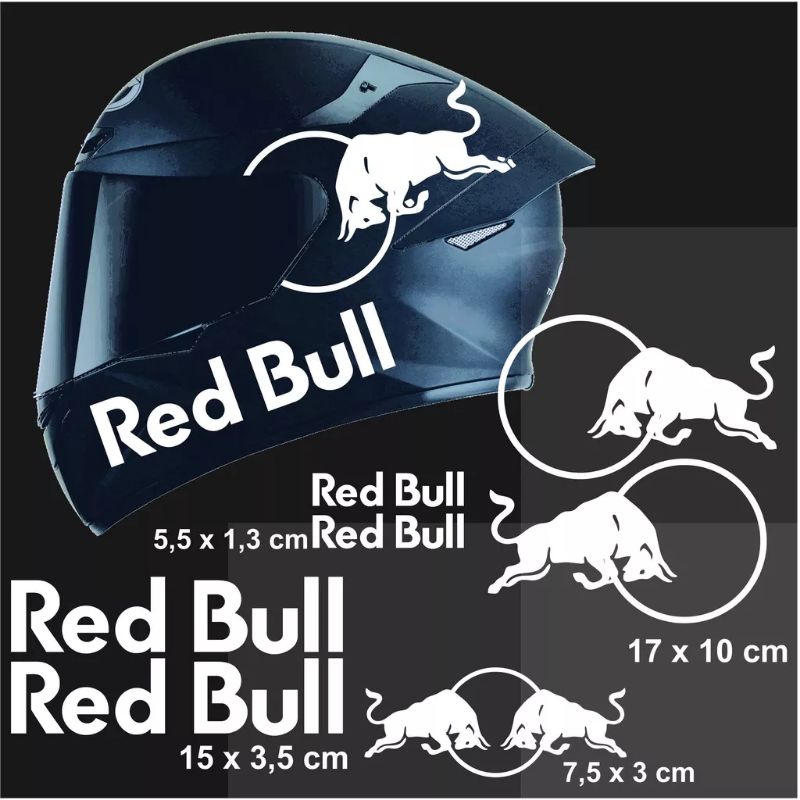 Jual stiker helm red bull full set model cutting | Shopee Indonesia