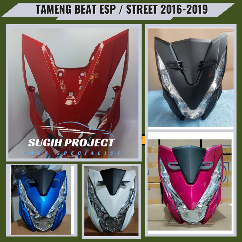 Jual PROMO Tameng Panel Body Bodi Depan Beat ESP Eco Street Merah Putih ...