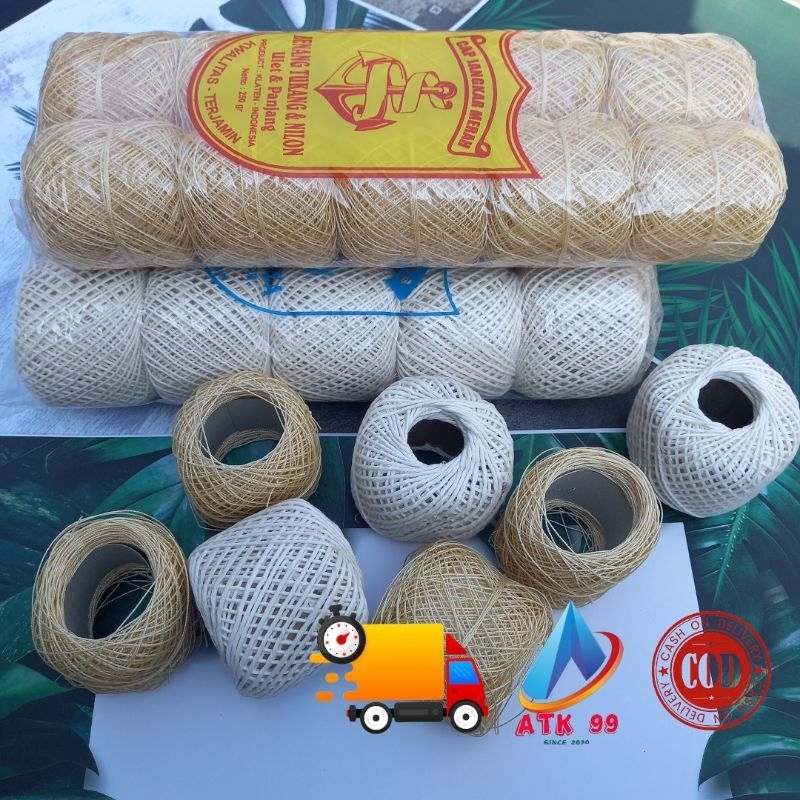 Jual (Grosir)10 Benang KENUR/Benang Kasur/Benang Jahit Sepatu/Nylon ...