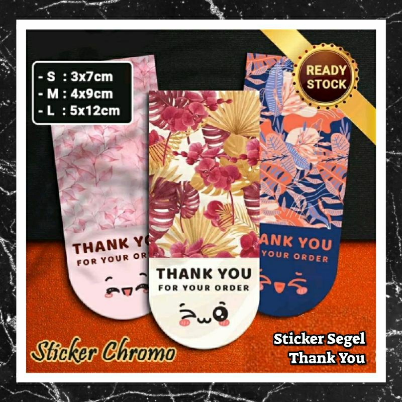 Jual Seal Sticker Thank You Stiker Segel Label Sticker Chromo | Shopee ...