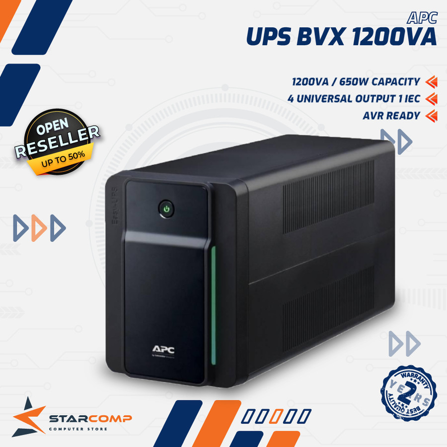 Jual UPS APC Easy UPS BVX 1200VA 650W BVX1200LI-MS Universal Socket ...
