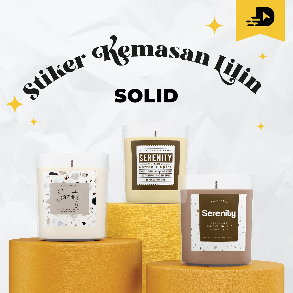 Jual Stiker Label Lilin Solid / Stiker Kemasan Lilin Bahan Solid ...