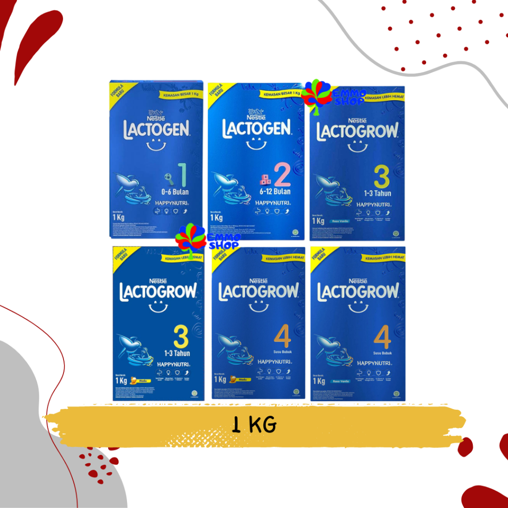 Jual Nestle Lactogen Lactogrow 1 2 3 4 Susu Formula 1kg 0-6 bulan 6-12 ...