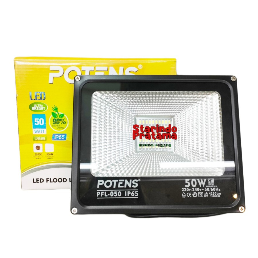 Jual LAMPU TEMBAK LED 50W / KAP SOROT LED 50 WATT / LAMPU SOROT LED OUTDOOR FLOOD LIGHT LED 50W ...