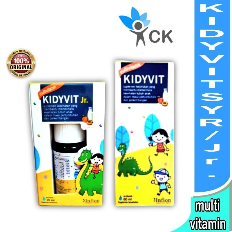 Jual KIDYVIT SYRUP 60 ML / KIDYVIT Jr. DROP 10 ML - multivitamin anak ...