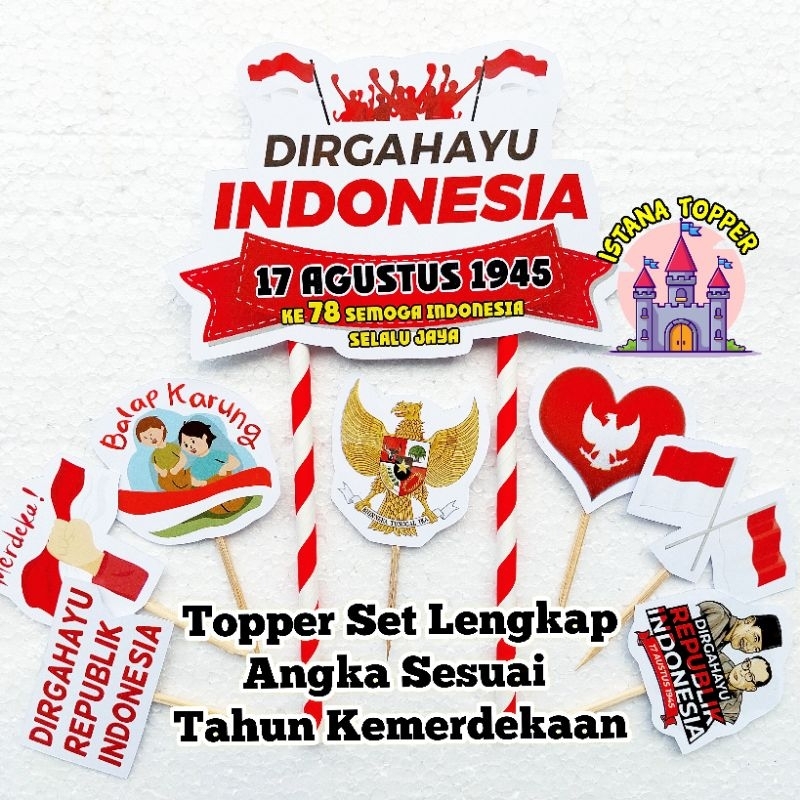 Jual Topper Tema KEMERDEKAAN / Topper HUT RI / Topper Kemerdekaan ...
