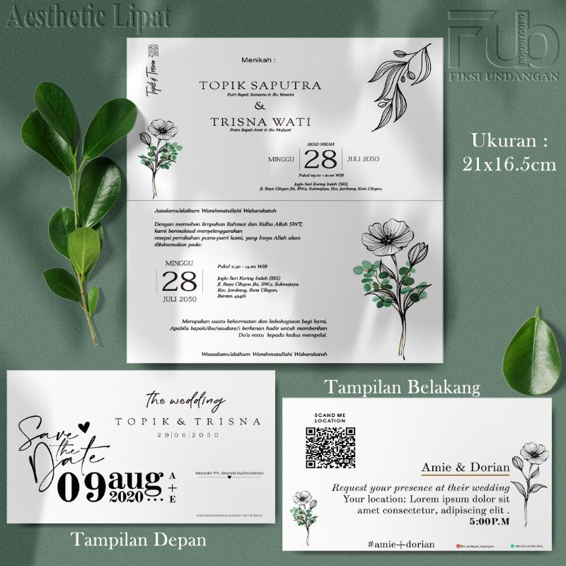 Jual UNDANGAN PERNIKAHAN AESTHETIC MURAH ESTETIK SIMPLE MEWAH | Shopee ...
