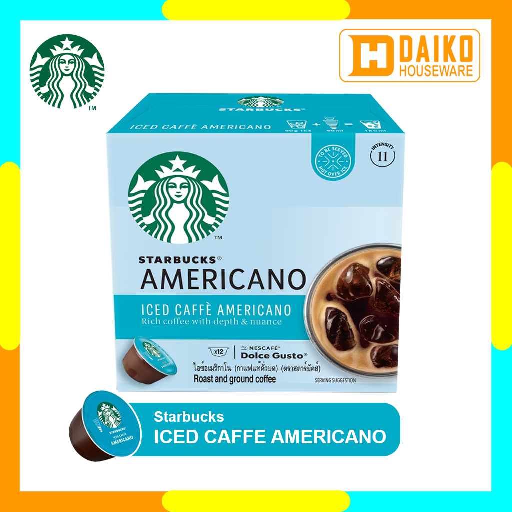 Jual Starbucks Iced Caffe Americano By Nescafe Dolce Gusto Coffe 1 Box ...