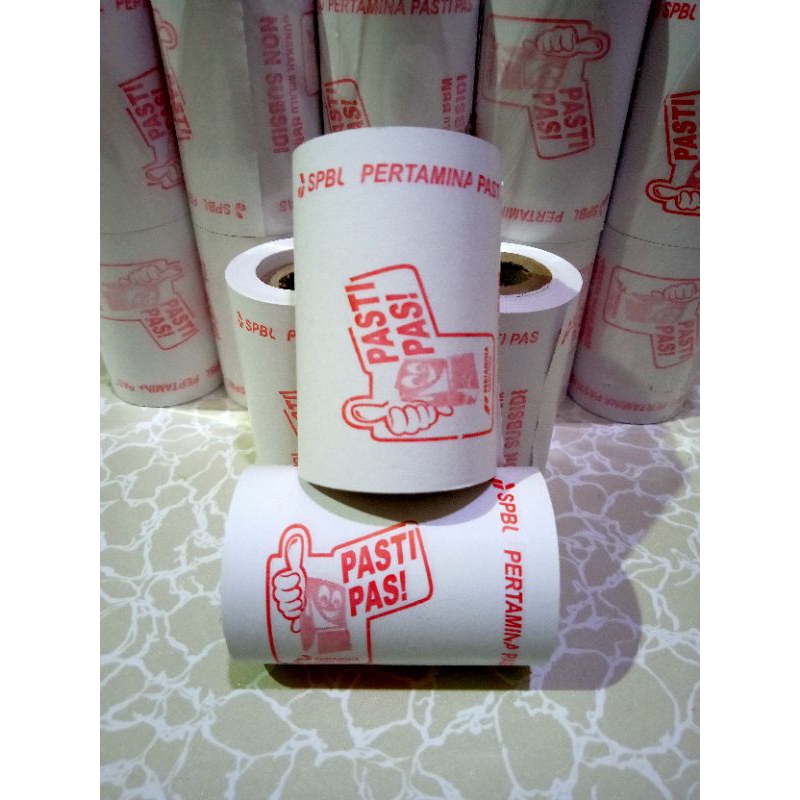 Jual kertas thermal logo pasti pass 57x40 10pcs | Shopee Indonesia