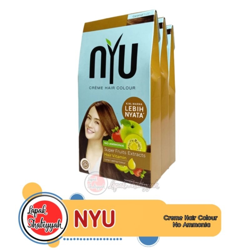 Jual Nyu Hair Colour Caramel BOX/ Semir Rambut / Cat Rambut Tanpa ...
