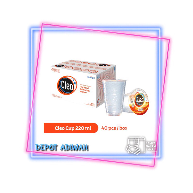 Jual Cleo air murni cup per karton (isi 40 gelas) | Shopee Indonesia