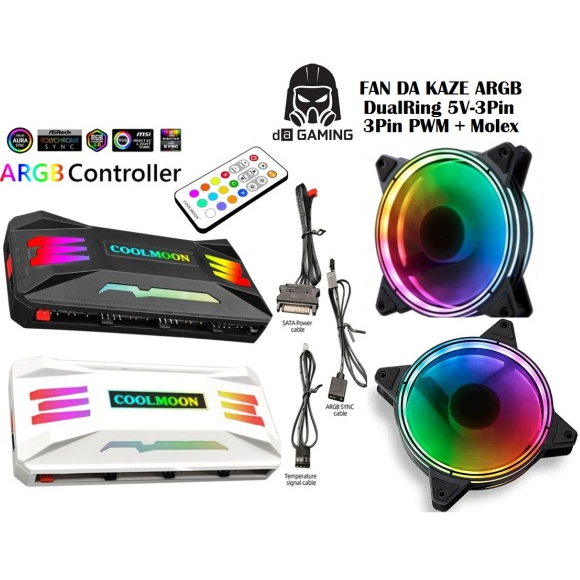 Jual Digital Alliance FAN Case DA Kaze ARGB Dual Ring SYNC 5V-3Pin ...