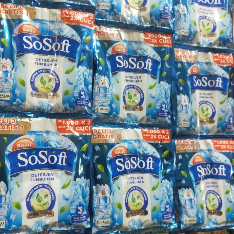 Jual SoSoft Deterjen Tumbuhan sachet | Shopee Indonesia