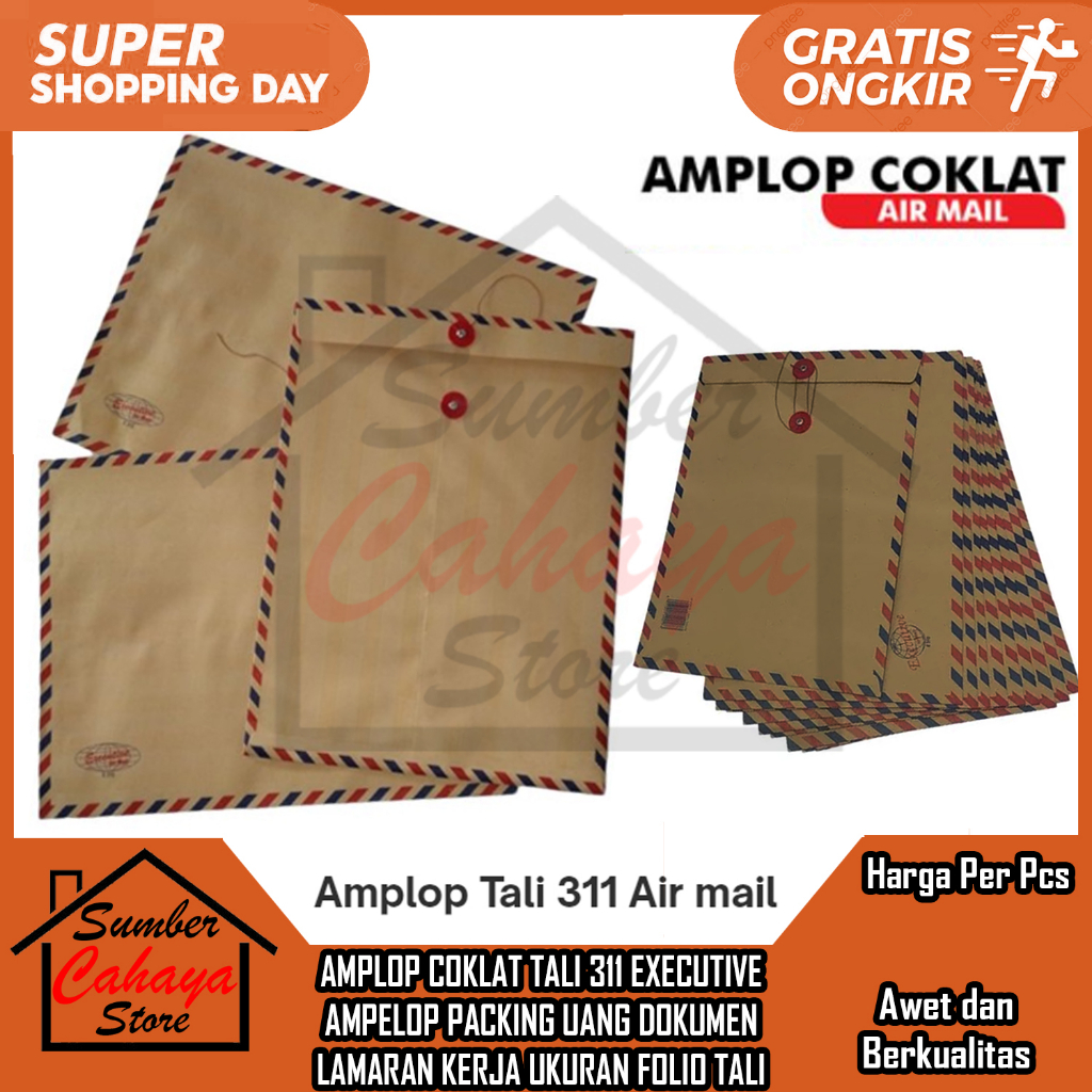Jual AMPLOP COKLAT TALI 311 EXECUTIVE AMPELOP COKELAT PACKING UANG ...