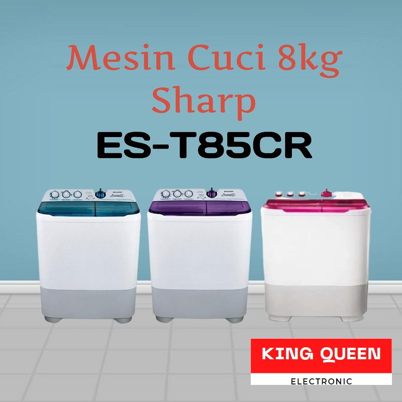 Jual Mesin Cuci 8 Kg Sharp Super Aquamagic ES-T85CR | Shopee Indonesia