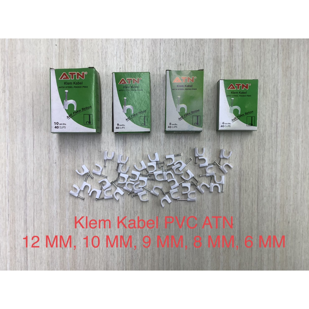 Jual Klem Kabel Listrik / Klem Paku Beton PVC ATN termurah | Shopee ...