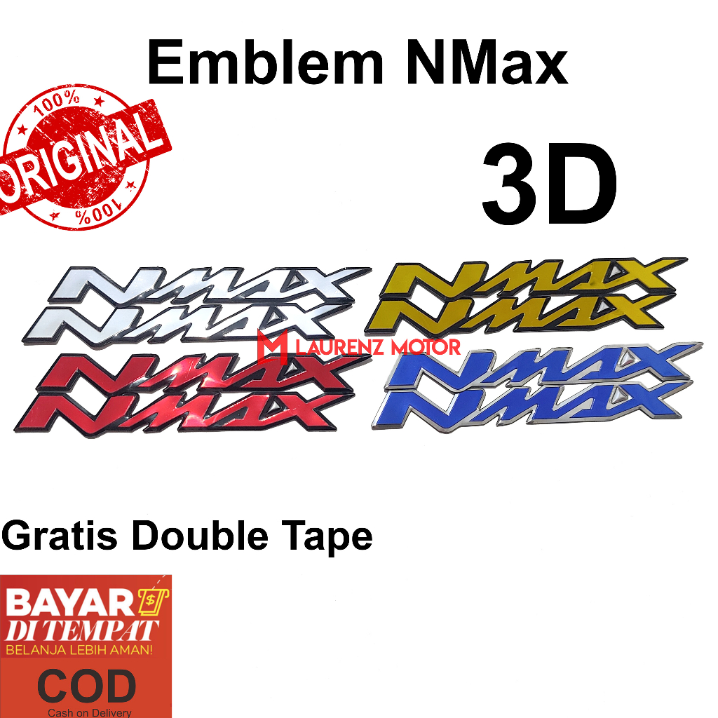 Jual Emblem NMax 3D Logo Sticker Sepasang Kanan Kiri Yamaha | Shopee ...