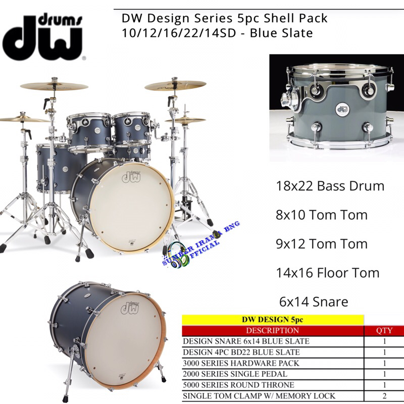 Jual DW DESIGN SERIES 5pc DRUM DW | Shopee Indonesia