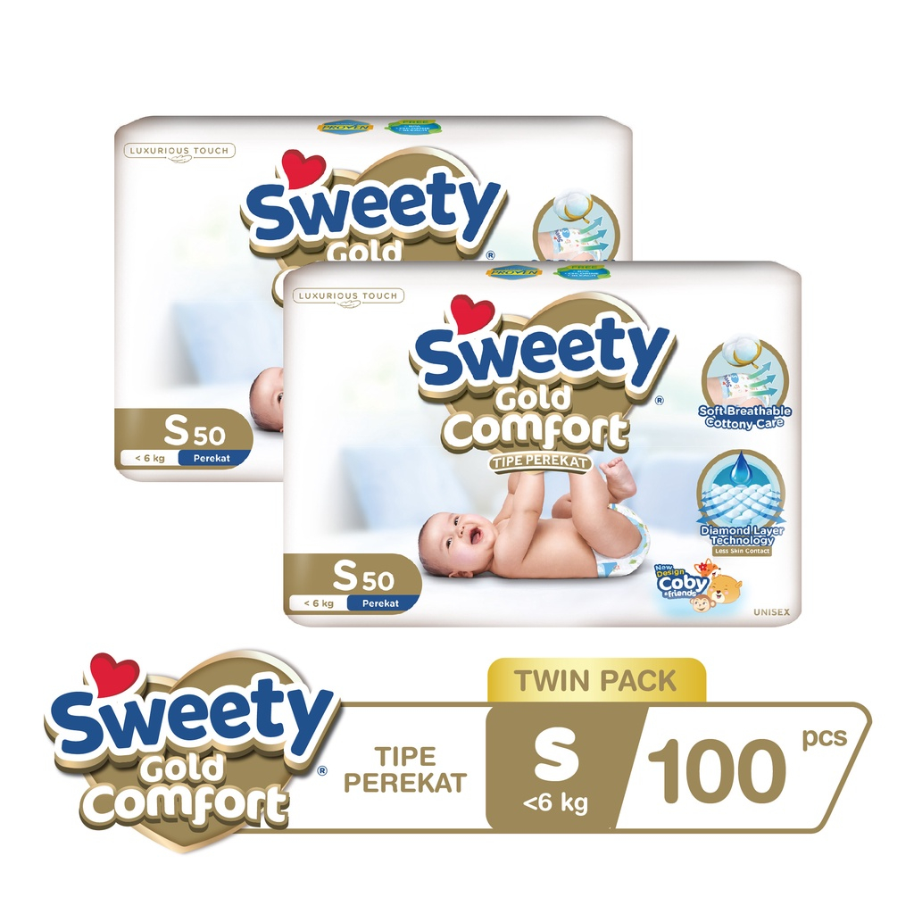 Jual Sweety Gold Comfort S 50 Pcs x2 | Shopee Indonesia