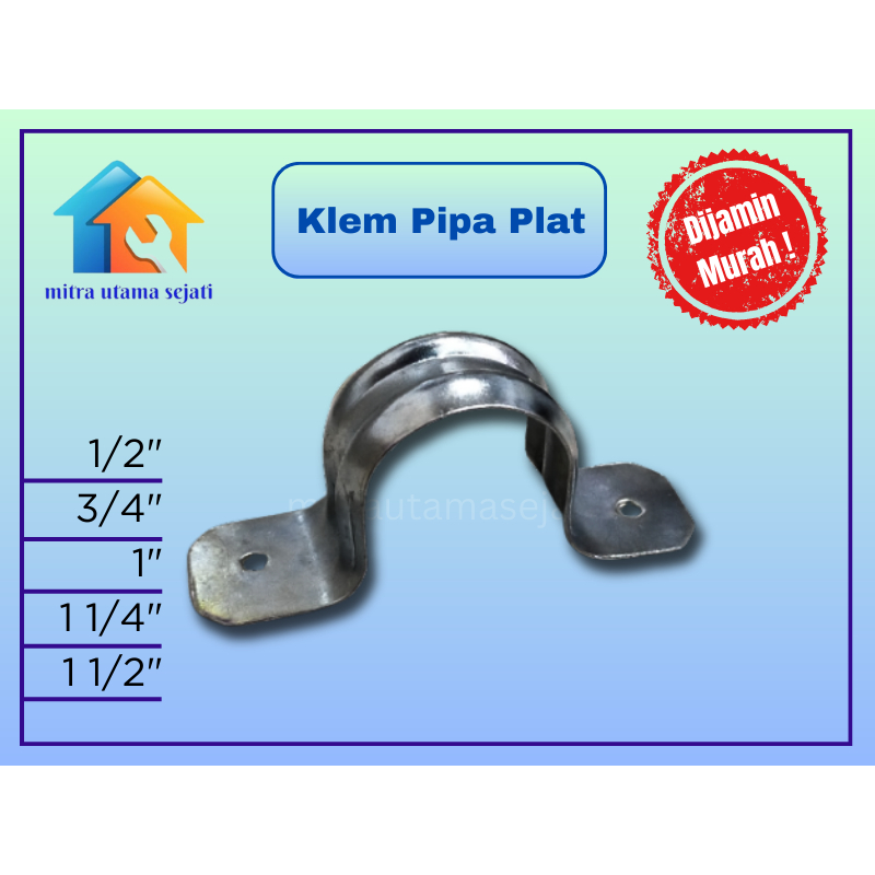 Jual Klem Pipa Klem Plat Klem Omega Galvanis Pipe Clamp Klem Pipa Murah ...