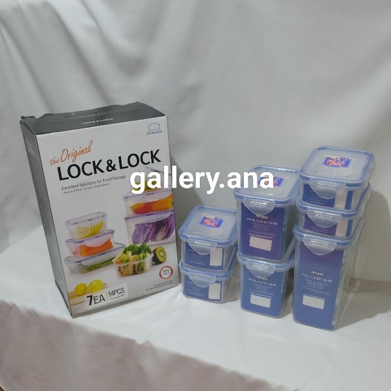 Jual LocknLock Rectangular Set 7pcs / Lock&lock Gift set isi 7 pcs ...