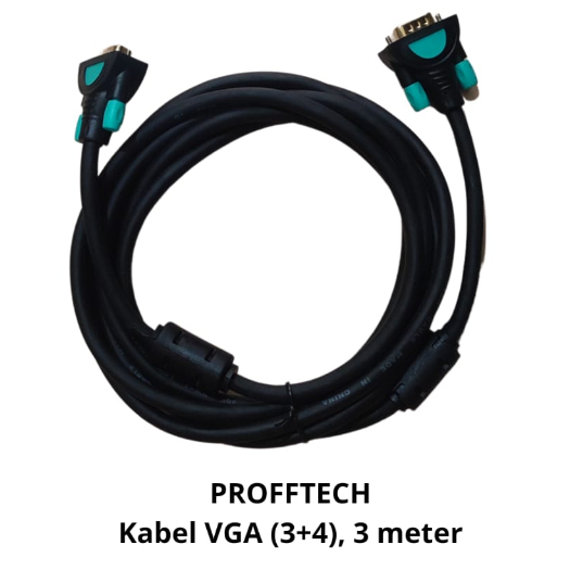 Jual ProffTech High Quality Kabel VGA 3+4 Premium - 3 Meter | Shopee ...