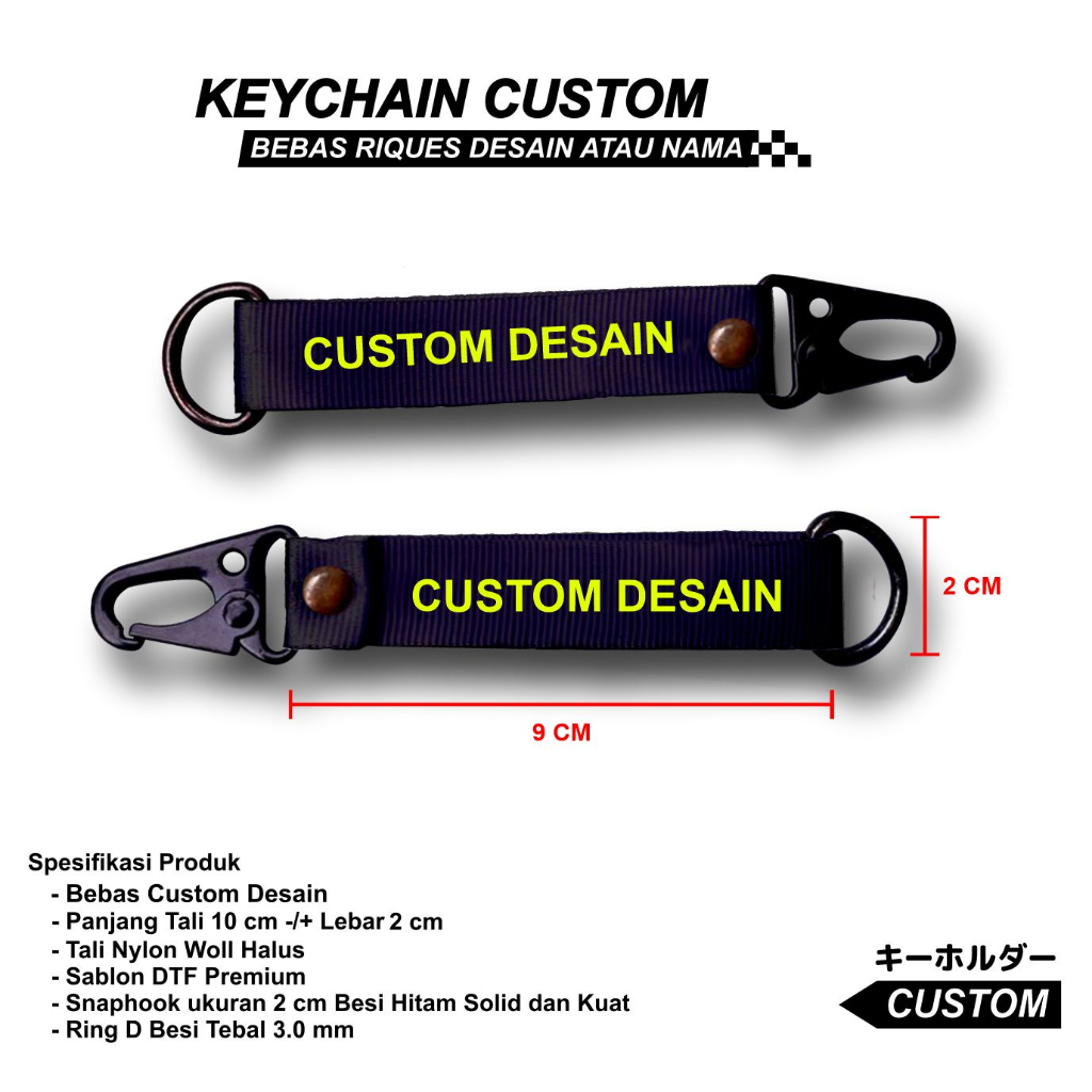 Jual GANTUNGAN KUNCI CUSTOM KEYCHAIN BESI SNAPHOOK | Shopee Indonesia