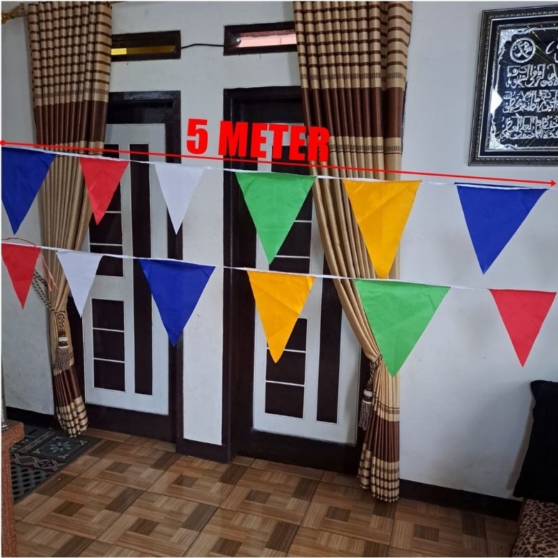 Jual BENDERA SEGITIGA BENDERA RENCENG 5 M WARNA UMBUL UMBUL TERMURAH TERLARIS | Shopee Indonesia