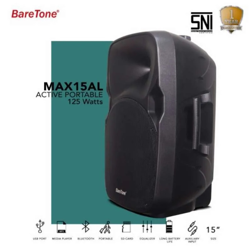 Jual Baretone 15 inch speaker Portable Baretone 15 AL Baretone Max 15 ...