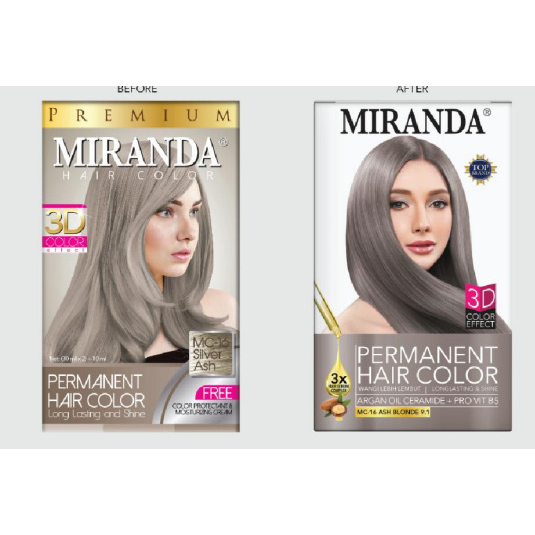 Jual PREMIUM Miranda Hair Color MC - 16 Ash Blonde 30ml(kemasan baru ...