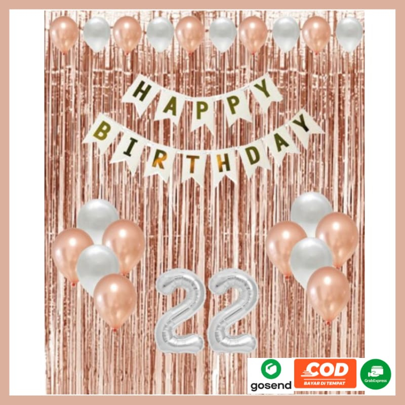 Jual [PAKET] Dekor Ulang Tahun Simple Balon Happy Birthday Dekor Simple ...
