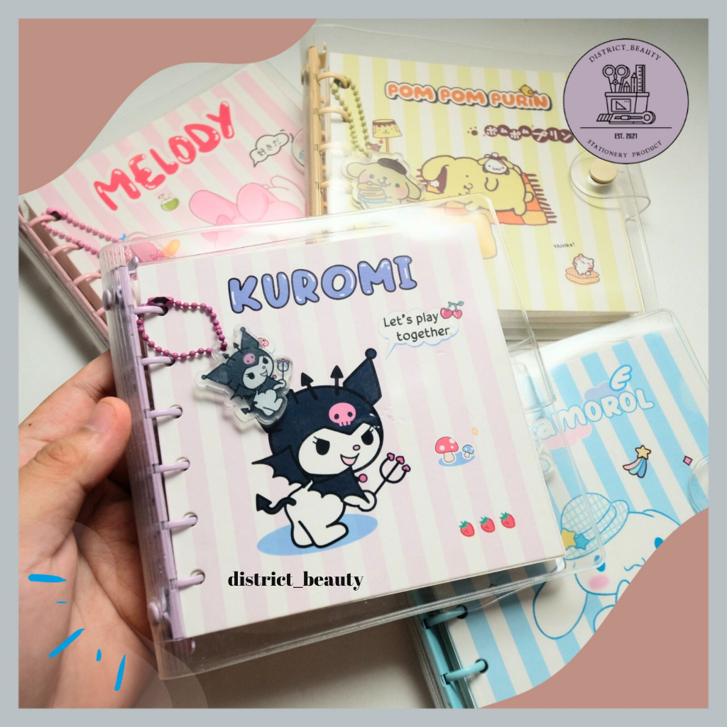 Jual BUKU BINDER SANRIO 10 X 10 CM BINDER BOOK KUROMI CINAMON PERSEGI ...
