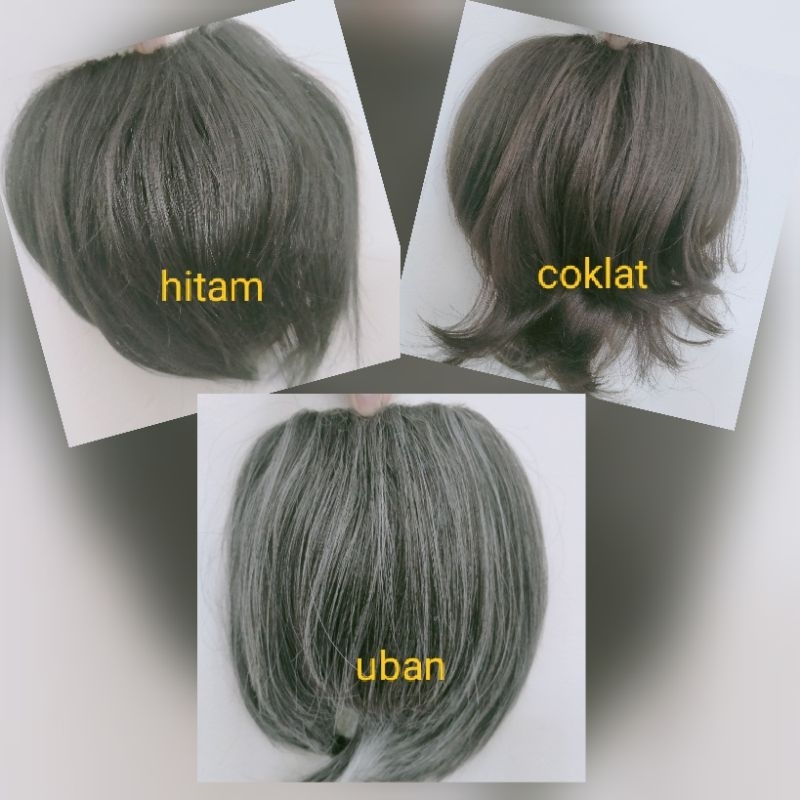 Jual wig toupee/wig tambal rambut botak | Shopee Indonesia