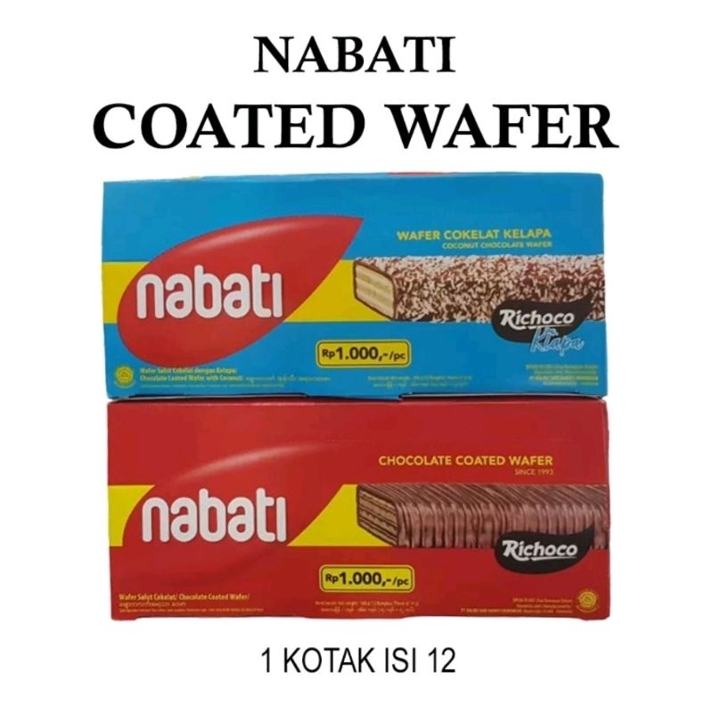 Jual NABATI WAFER COKLAT COATED BOX / WAFER NABATI COATED / NABATI WAFER COKLAT / CHOCOLATE ...