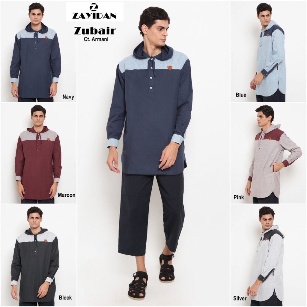 Jual Baju Koko Gamis Muslim Pria By Zayidan - Zubair Hoodie Series ...