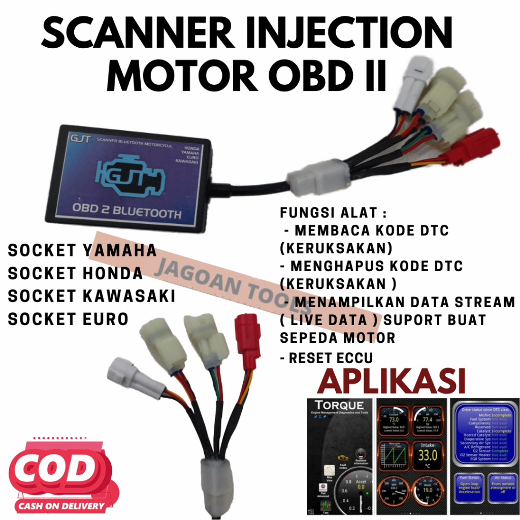 Jual Alat Scanner Motor Injeksi OBD 2 EURO 5 Versi Android dan Laptop ...