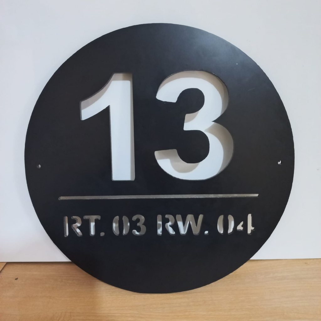 Jual Nomor Rumah Bulat / Nomor Rumah Minimalis Bulat / Nomor Rumah ACP ...