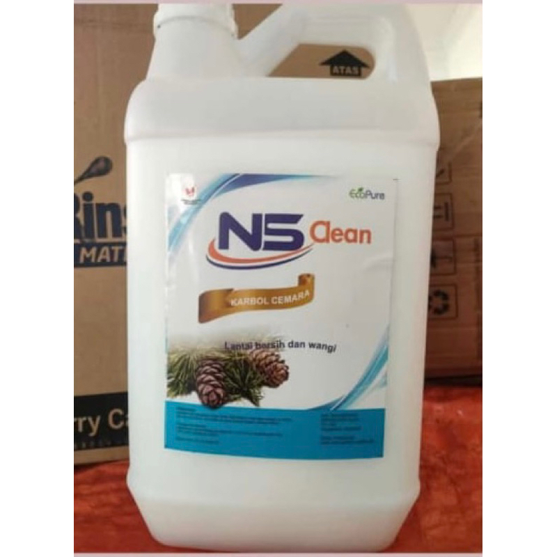 Jual NS Clean Karbol Cemara 5 Liter | Karbol Pel Lantai | Shopee Indonesia